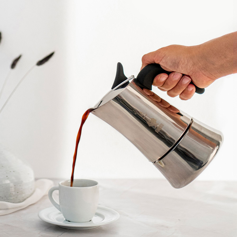 Bialetti Moon Exclusive Stainless Steel Induction Espresso Maker 4 Cup ...