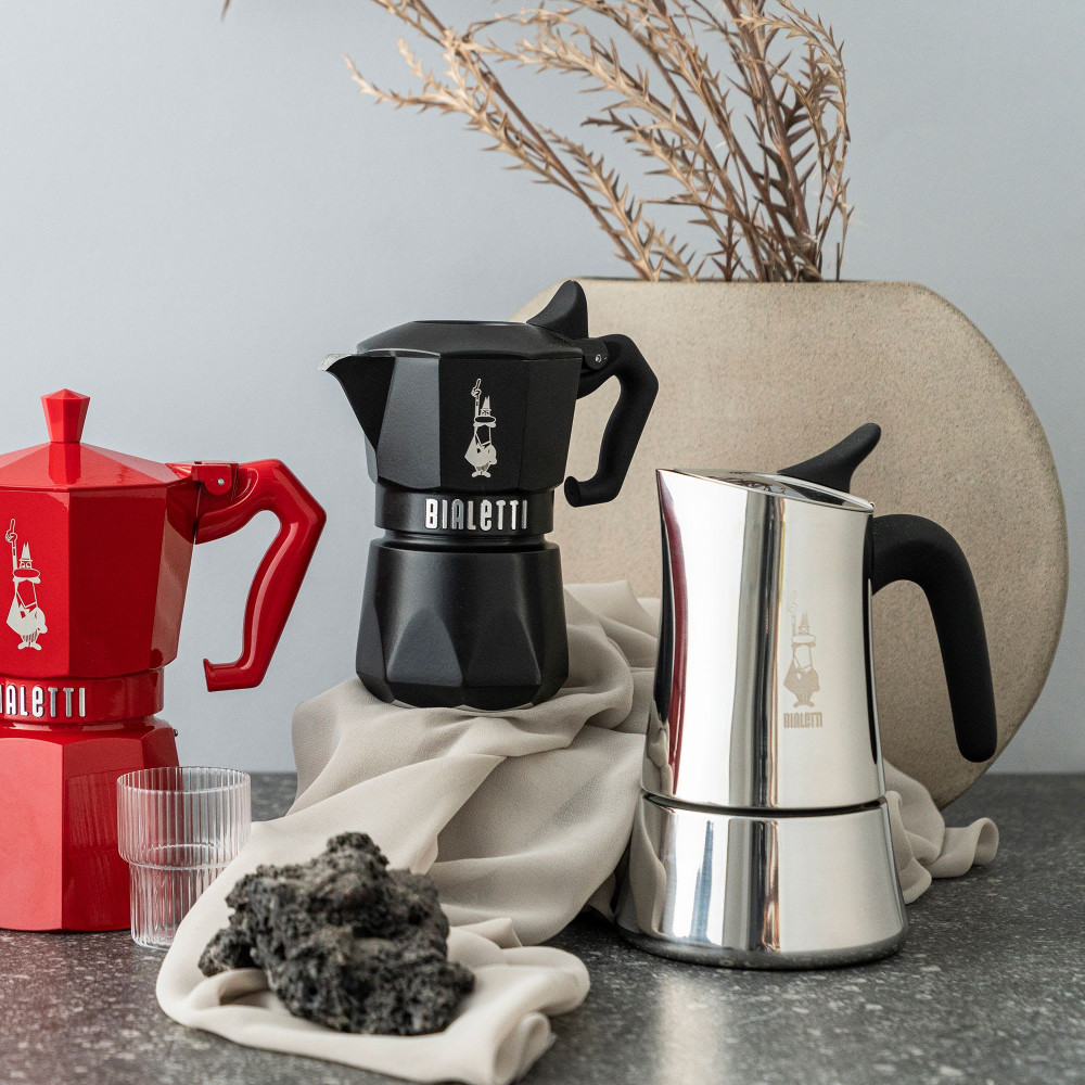 Bialetti Moon Exclusive Stainless Steel Induction Espresso Maker 4 Cup ...