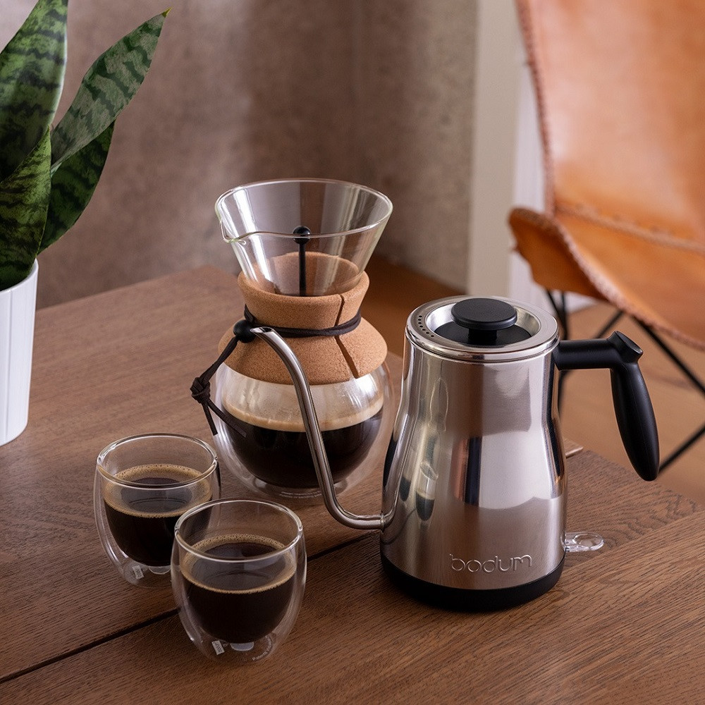 Bodum Pour Over Coffee Maker With Permanent Filter 1L Cork | Kitchenware Australia