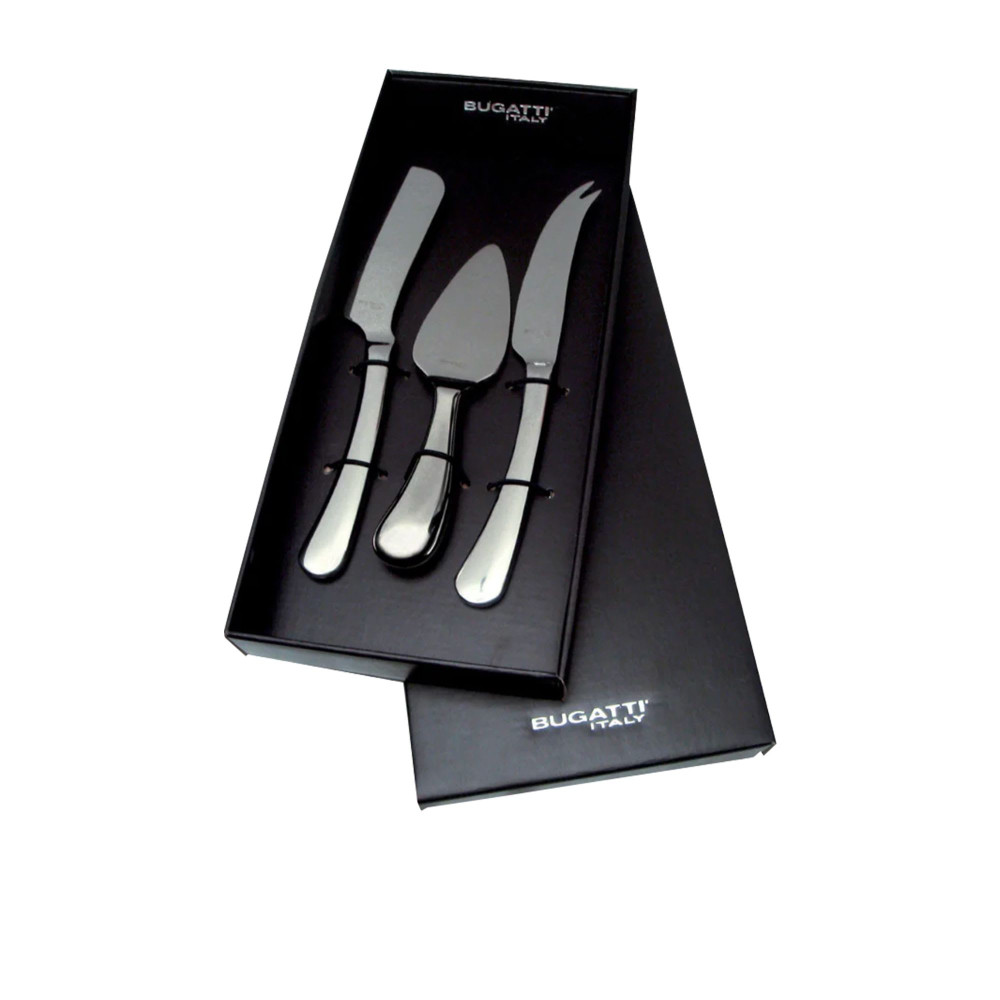 Bugatti Settimocielo Cheese Set 3pc Chrome | Kitchenware Australia
