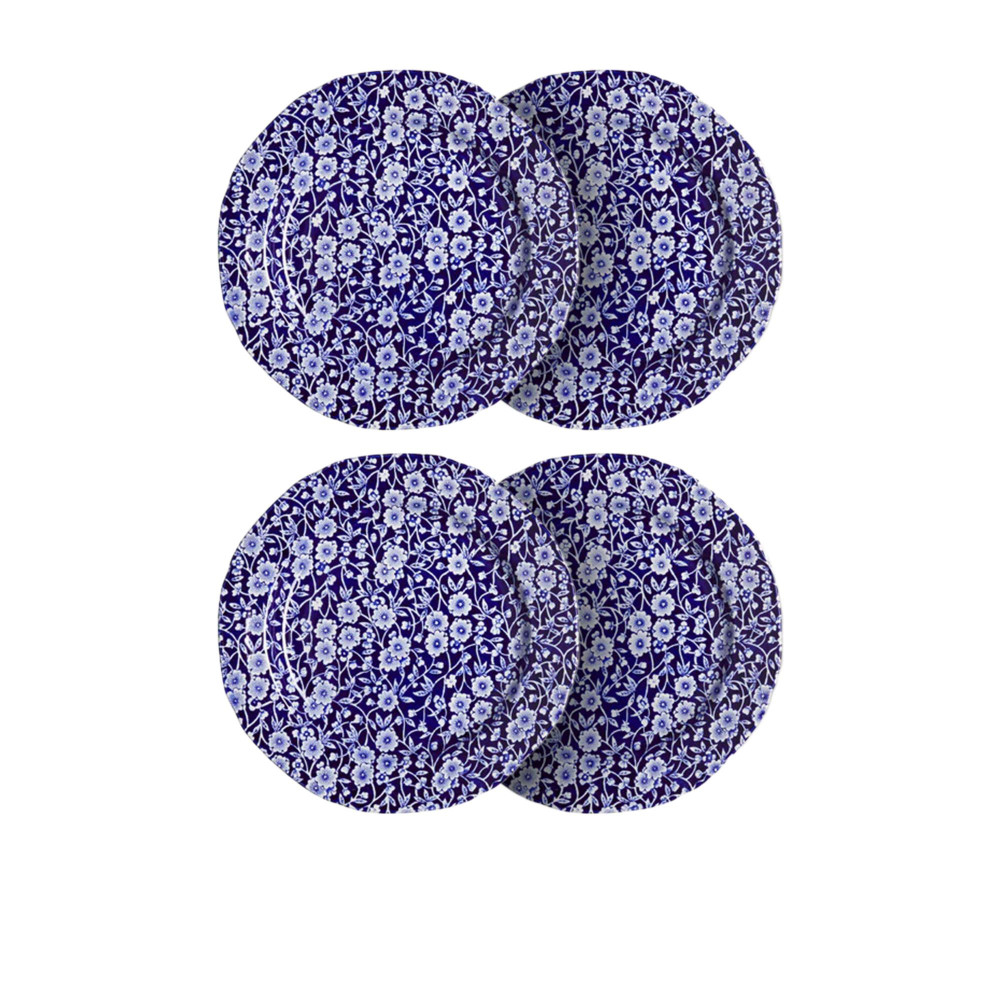 Burleigh Blue Calico Plate 19cm Set of 4 | Kitchenware Australia