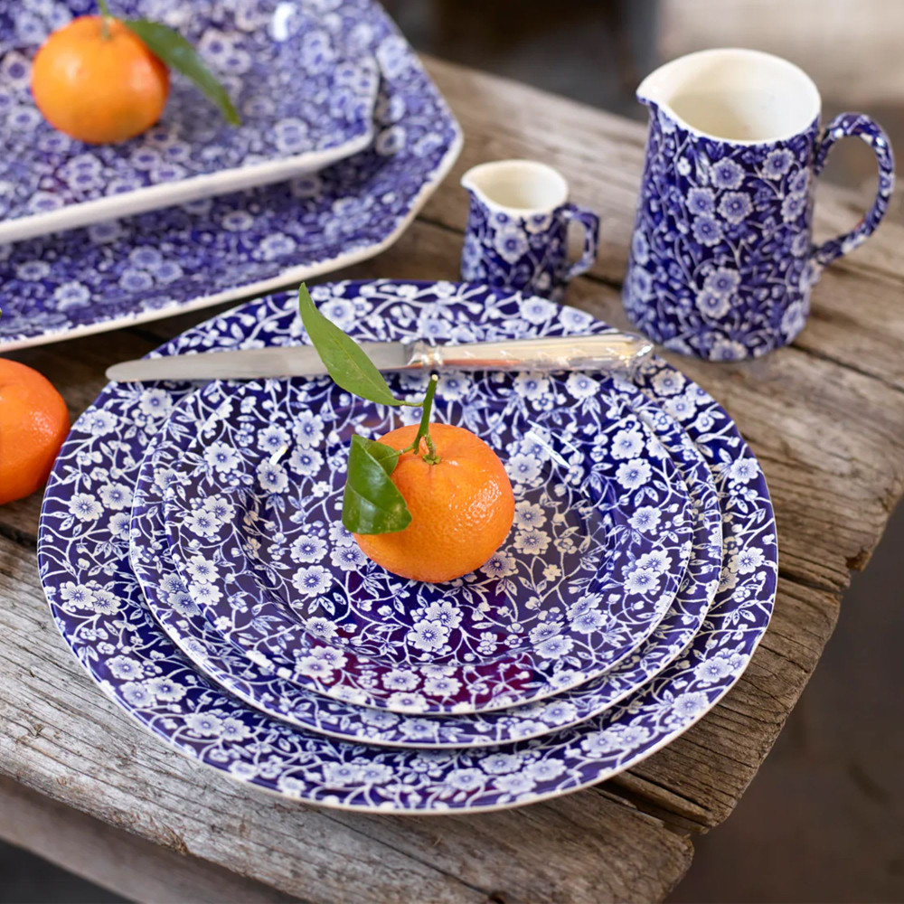 Burleigh Blue Calico Plate 26.5cm Set of 4 | Kitchenware Australia