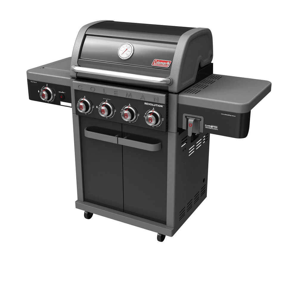 Coleman Revolution 4 Burner BBQ with Side Burner Black Gloss ...