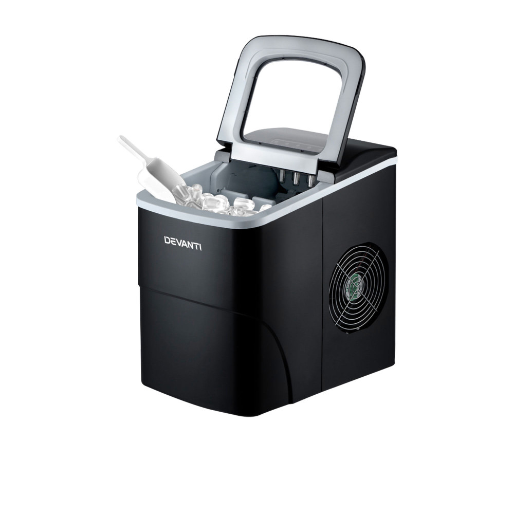 Devanti Portable Ice Cube Maker 2L Black | Kitchenware Australia