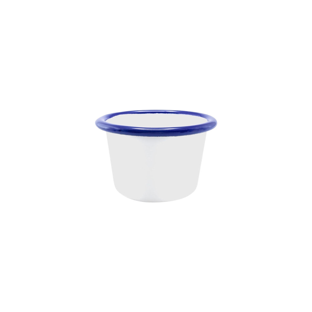 Falcon Enamelware Mini Ramekin 6cm White with Blue Rim | Kitchenware ...