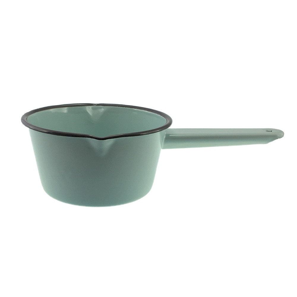 Falcon Enamel Milk Saucepan with 2 Lips Duck Egg Blue 850ml ...