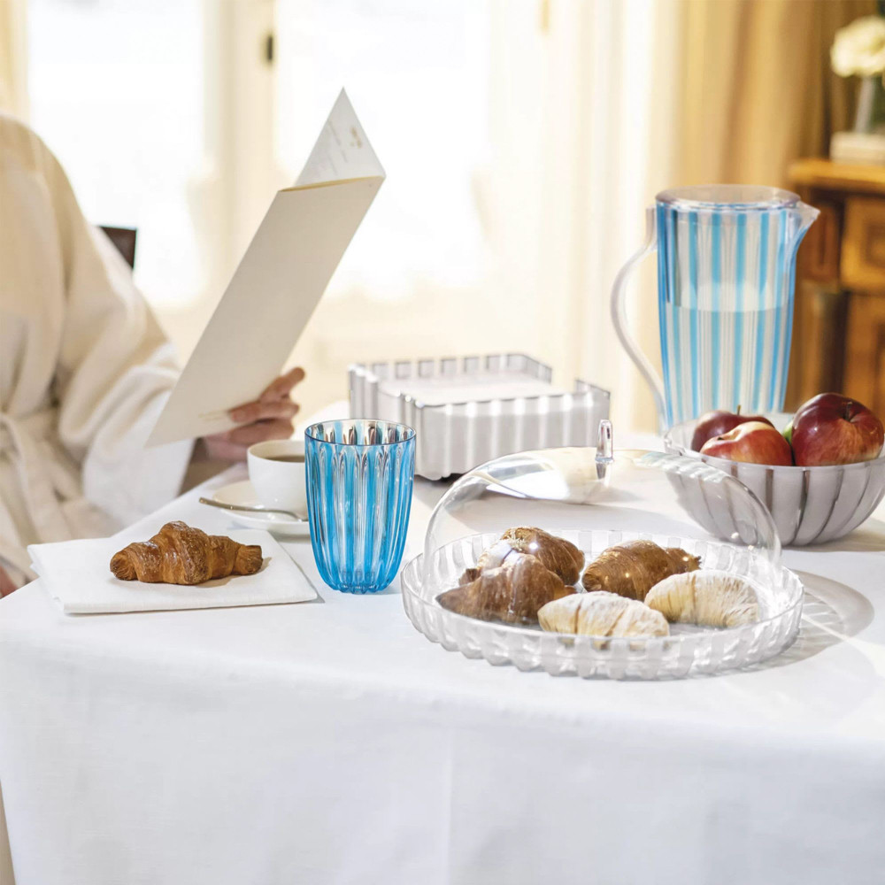 Guzzini Dolcevita Cake Platter with Dome 31cm Turquoise | Kitchenware ...