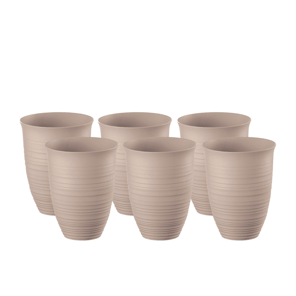 Guzzini Earth Tumbler 520mL Set of 6 Taupe | Kitchenware Australia