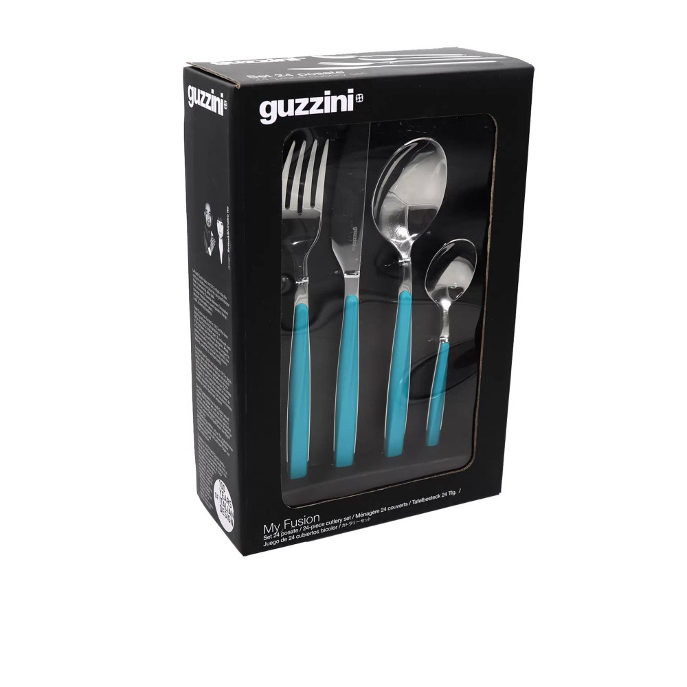 Guzzini My Fusion Cutlery Set 24pc Matte Blue | Kitchenware Australia