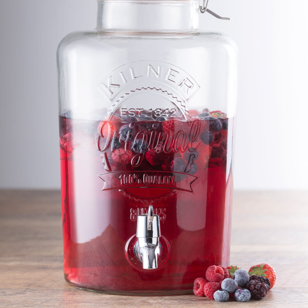 Kilner Round Drink Dispenser Jar with Dispensing Tap 8L | Kitchenware ...