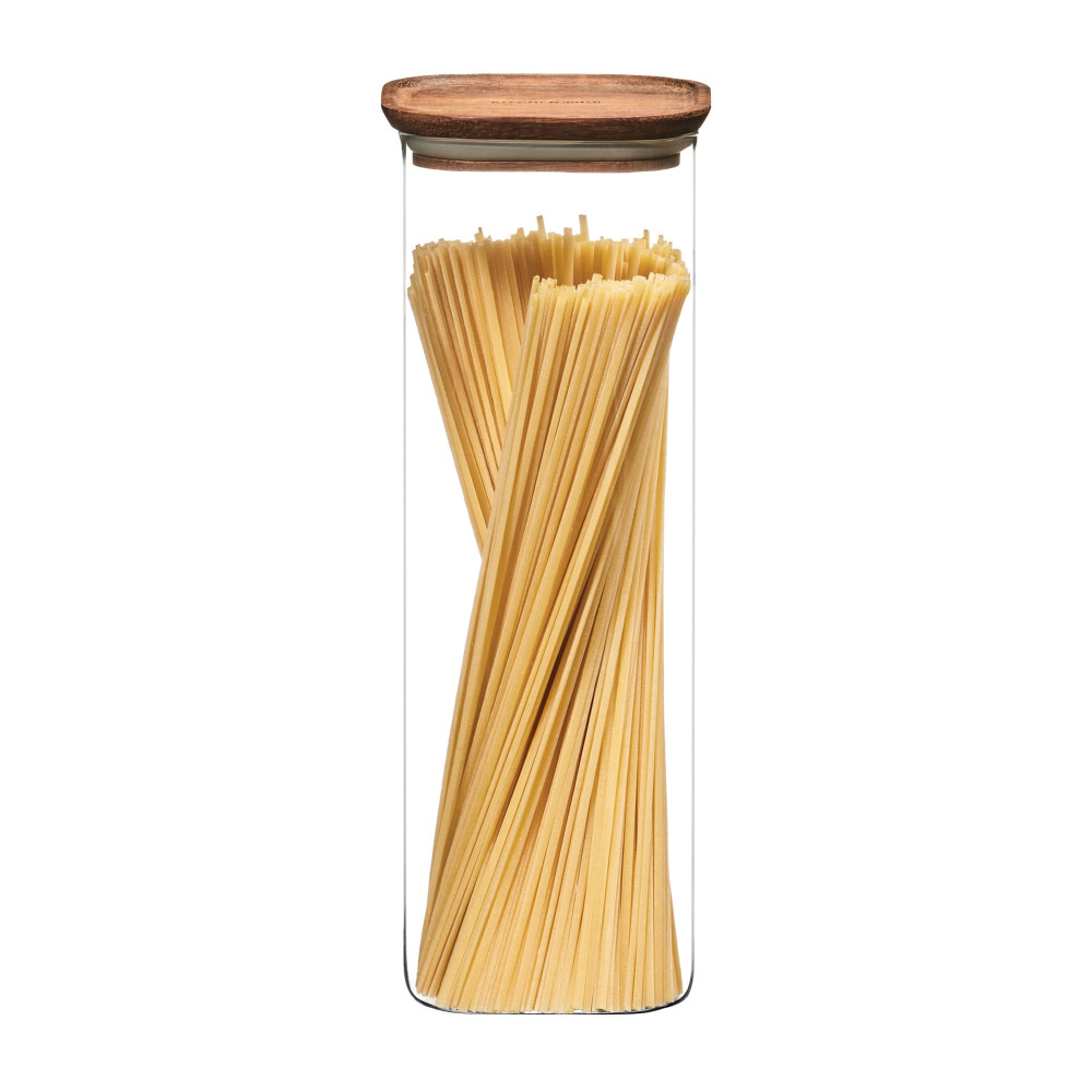 Kitchen Pro Core Glass Canister with Walnut Lid 2.2L | Kitchenware ...