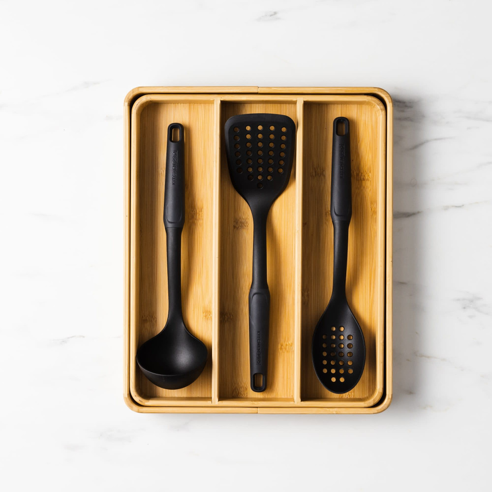 Kitchen Pro Eco Expandable Utensil Tray Natural | Kitchenware Australia