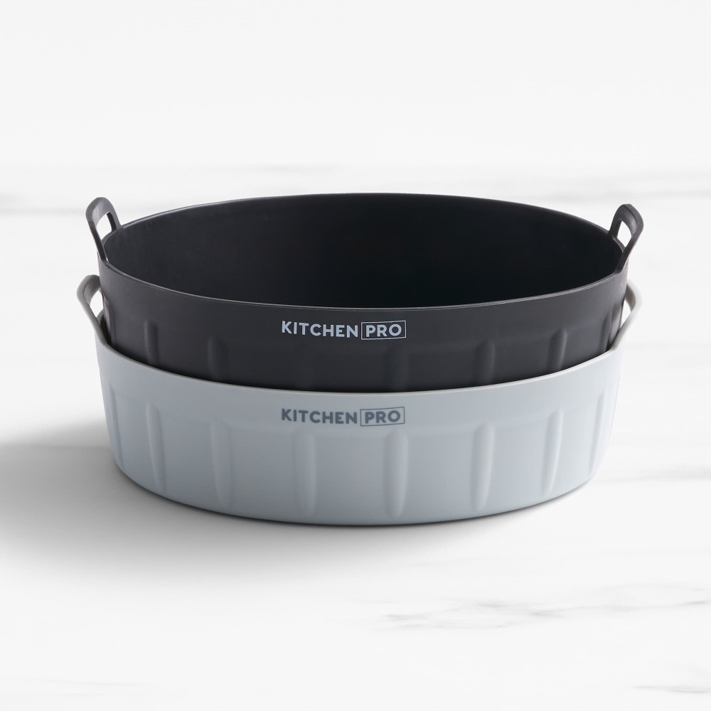 Kitchen Pro Swift Round Silicone Air Fryer Insert 22.5cm Set of 2 ...