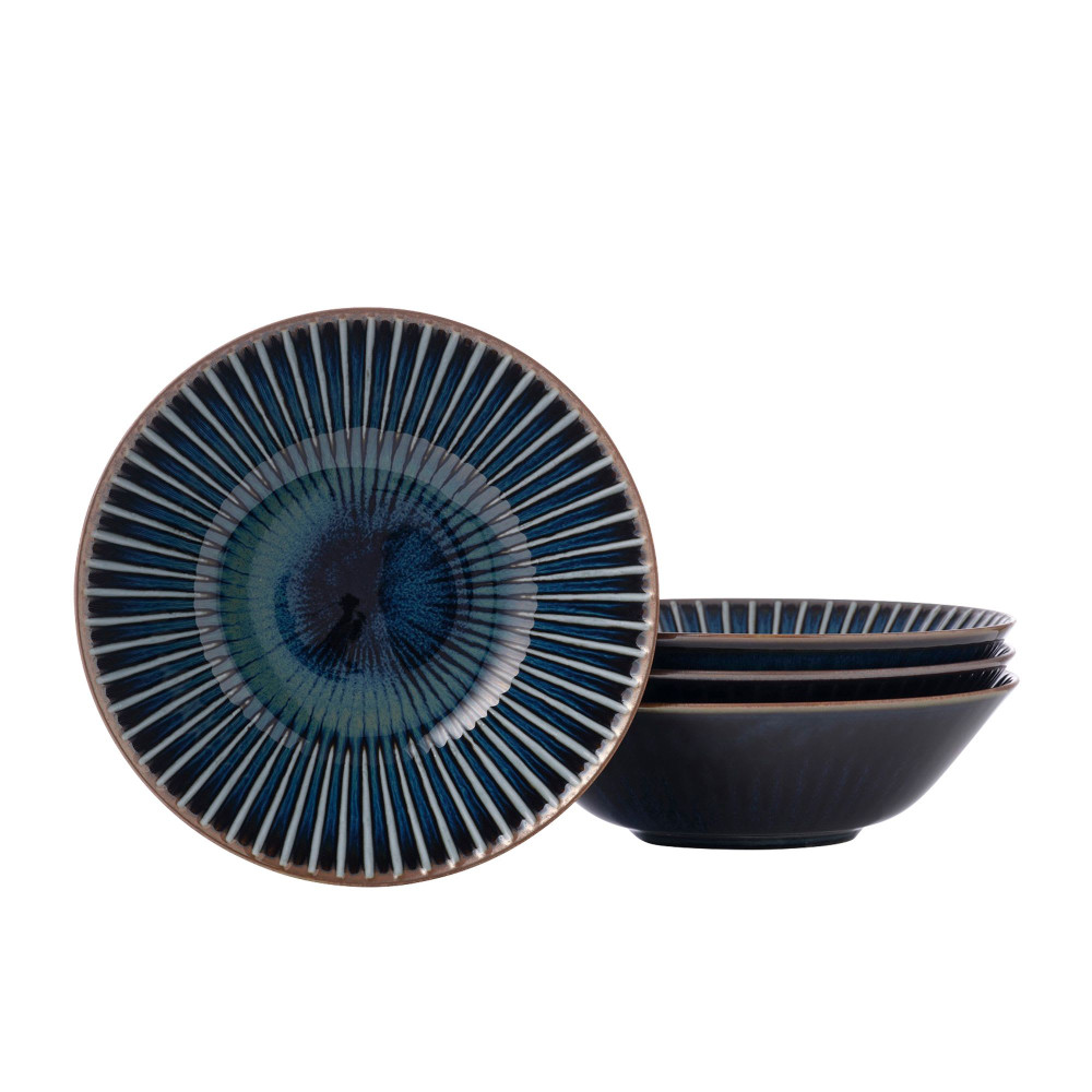 Minoru Touki Sendan Cereal Bowl Set of 4 Midnight Blue | Kitchenware ...