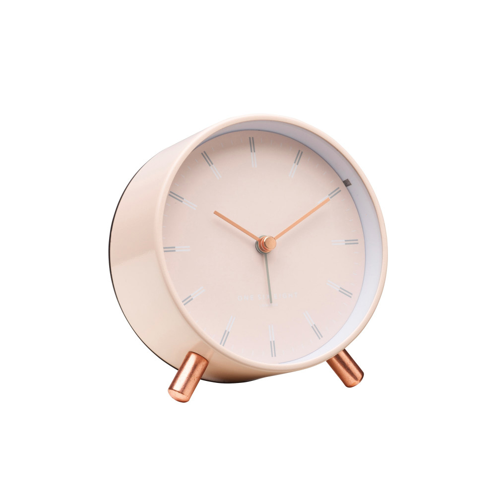 One Six Eight London Ellie Silent Alarm Clock Blush | Kitchenware Australia
