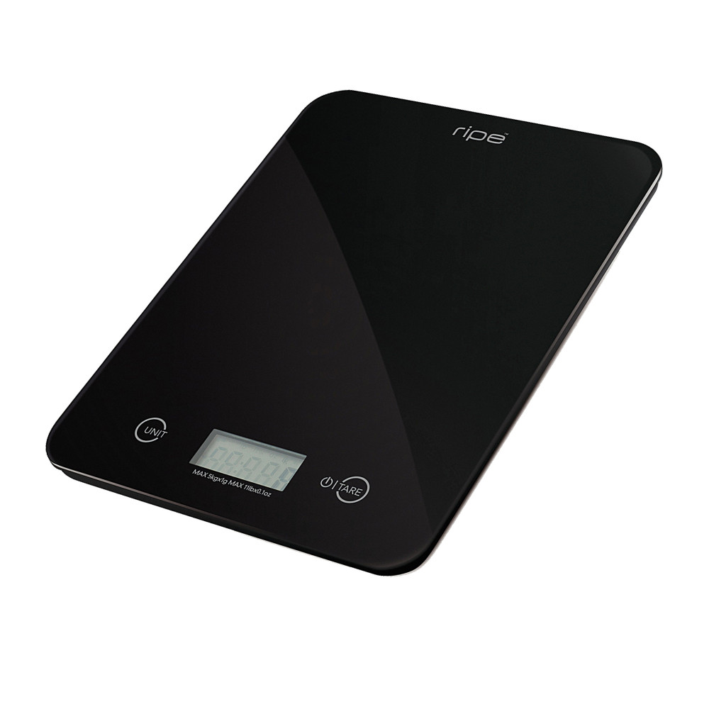 Ripe Reflection Glass Kitchen Scale 10kg Caviar | Kitchenware Australia