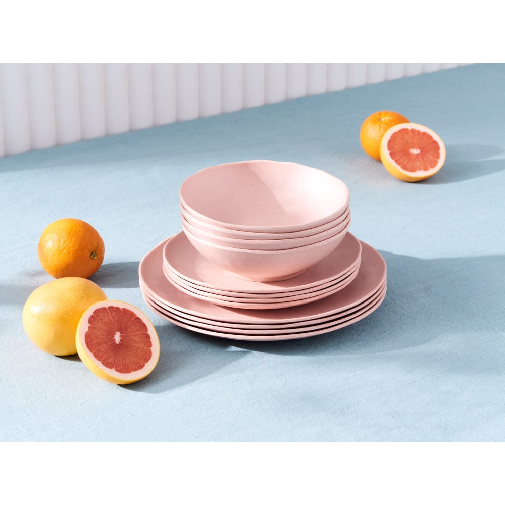 Salisbury & Co Escape Melamine Dinner Set 12pc Dusty Pink | Kitchenware ...