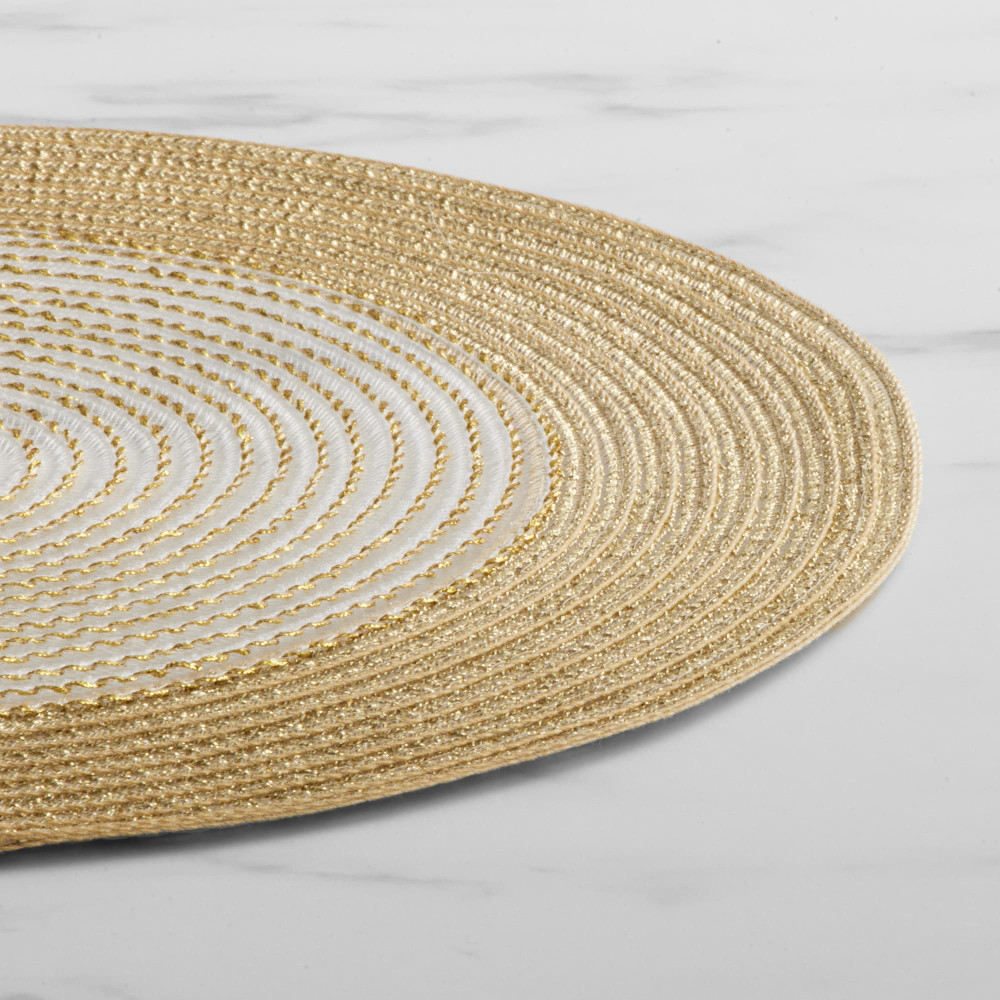 Salisbury & Co Metallic Round Placemat 38cm Gold | Kitchenware Australia