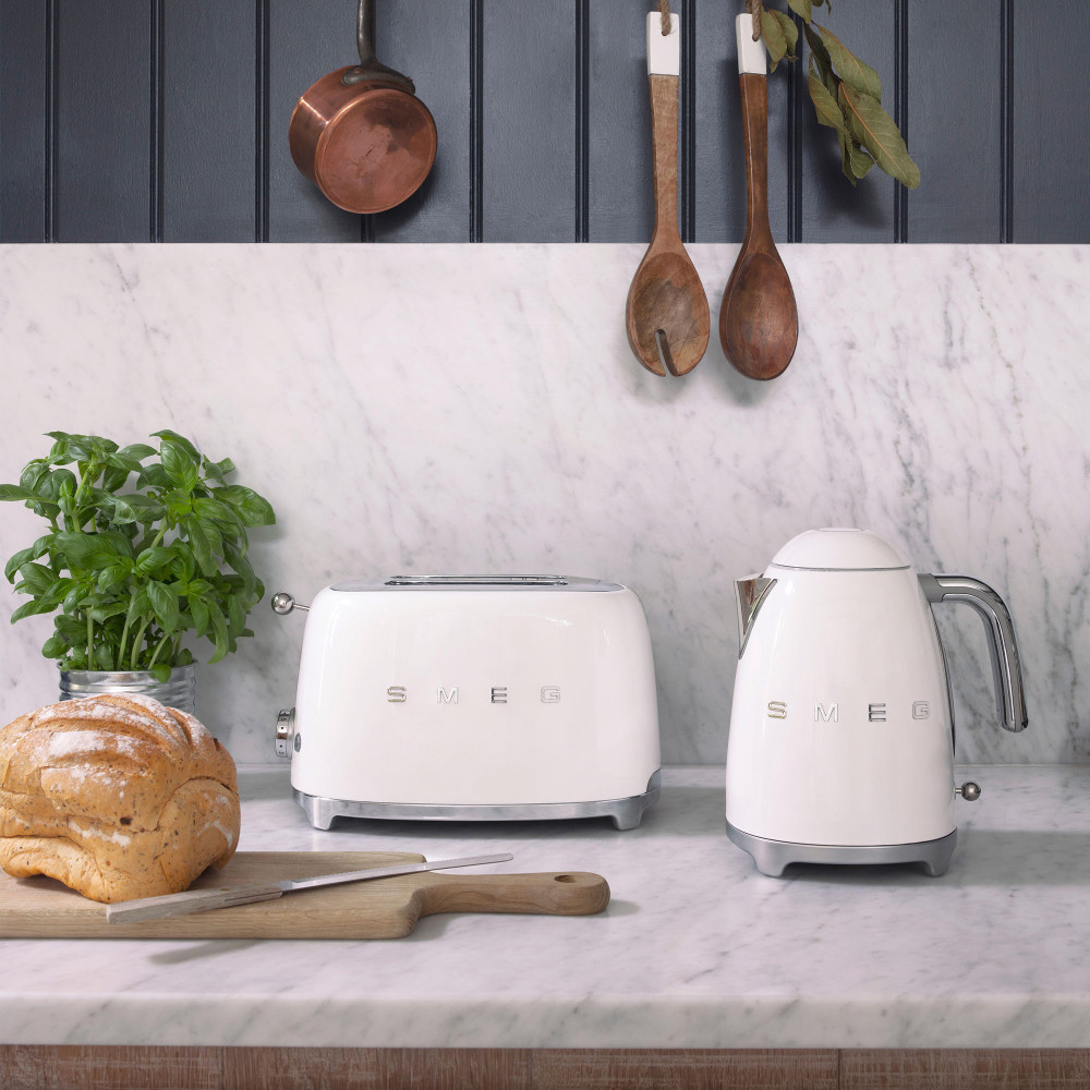 Smeg 50's Retro Style TSF01 2 Slice Toaster White | Kitchenware Australia