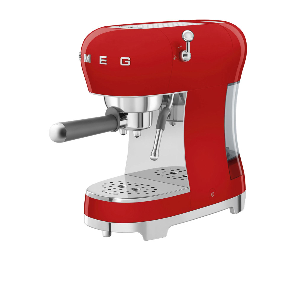 Smeg 50's Retro Style ECF02 Espresso Coffee Machine Red | Kitchenware ...