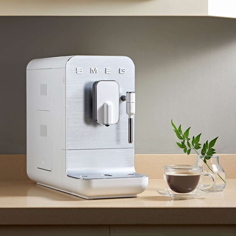 Smeg Bean to Cup BCC12 Coffee Machine with Milk Wand Matte White ...