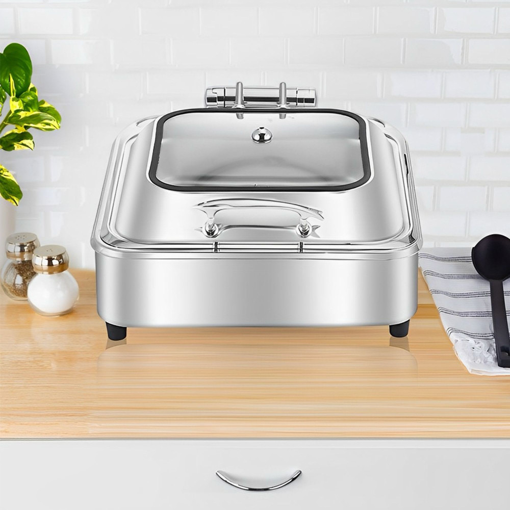 SOGA Square Stainless Steel Chafing Dish with Top Lid Set of 2 ...