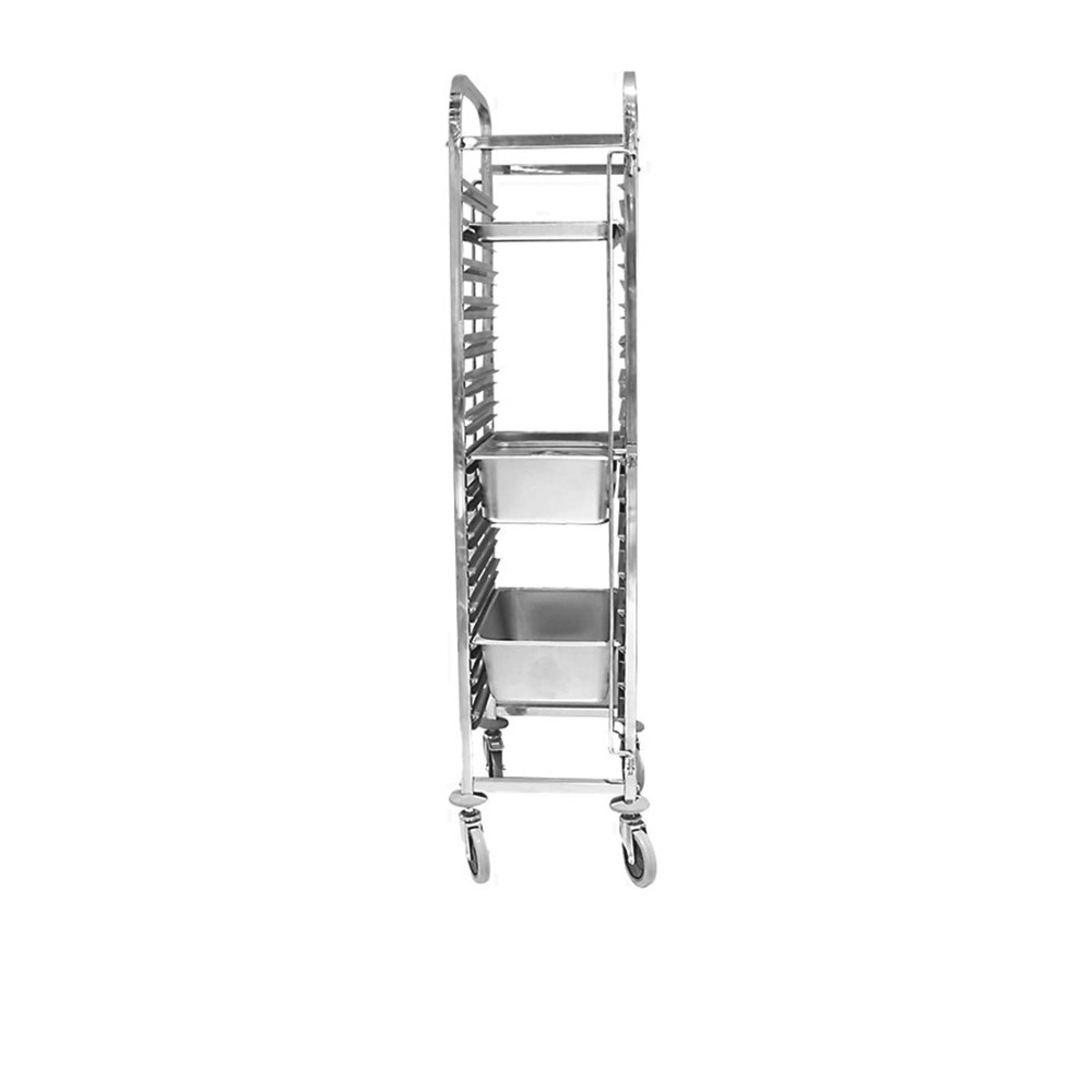 SOGA Stainless Steel 15 Tier Gastronorm Trolley for GN 1/1 Pans ...