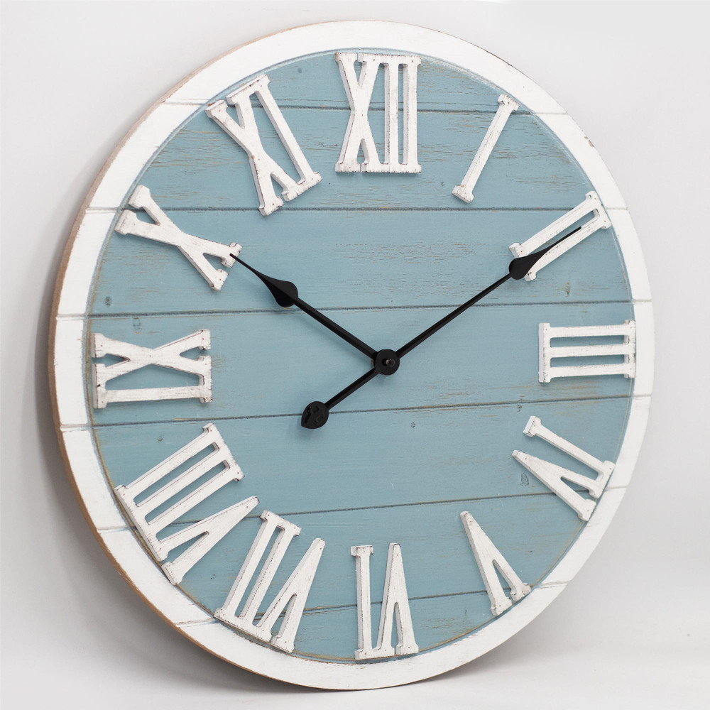 Toki Belle Wall Clock 60cm Blue | Kitchenware Australia