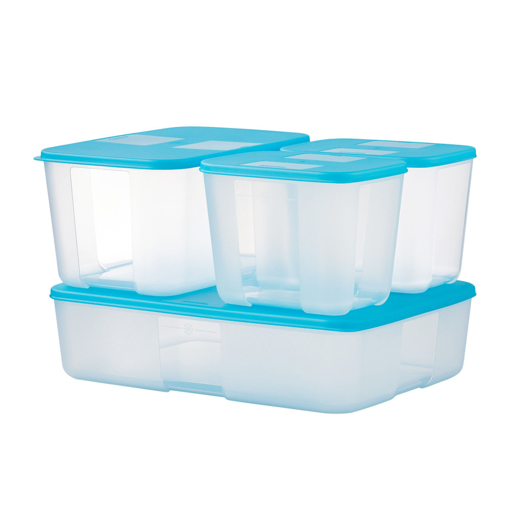 Tupperware Store & See Rectangular Fridge and Freezer Container 4 Piece ...