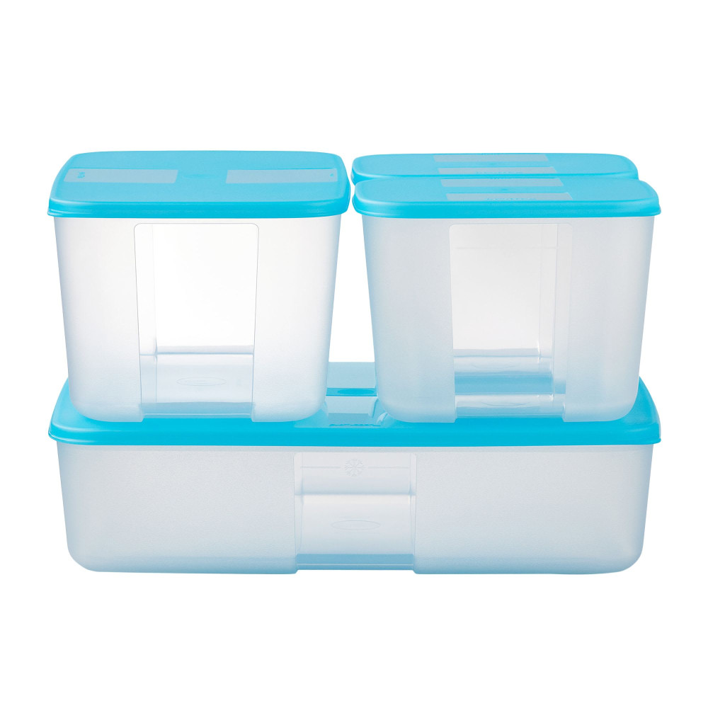 Tupperware Store & See Rectangular Fridge and Freezer Container 4 Piece ...