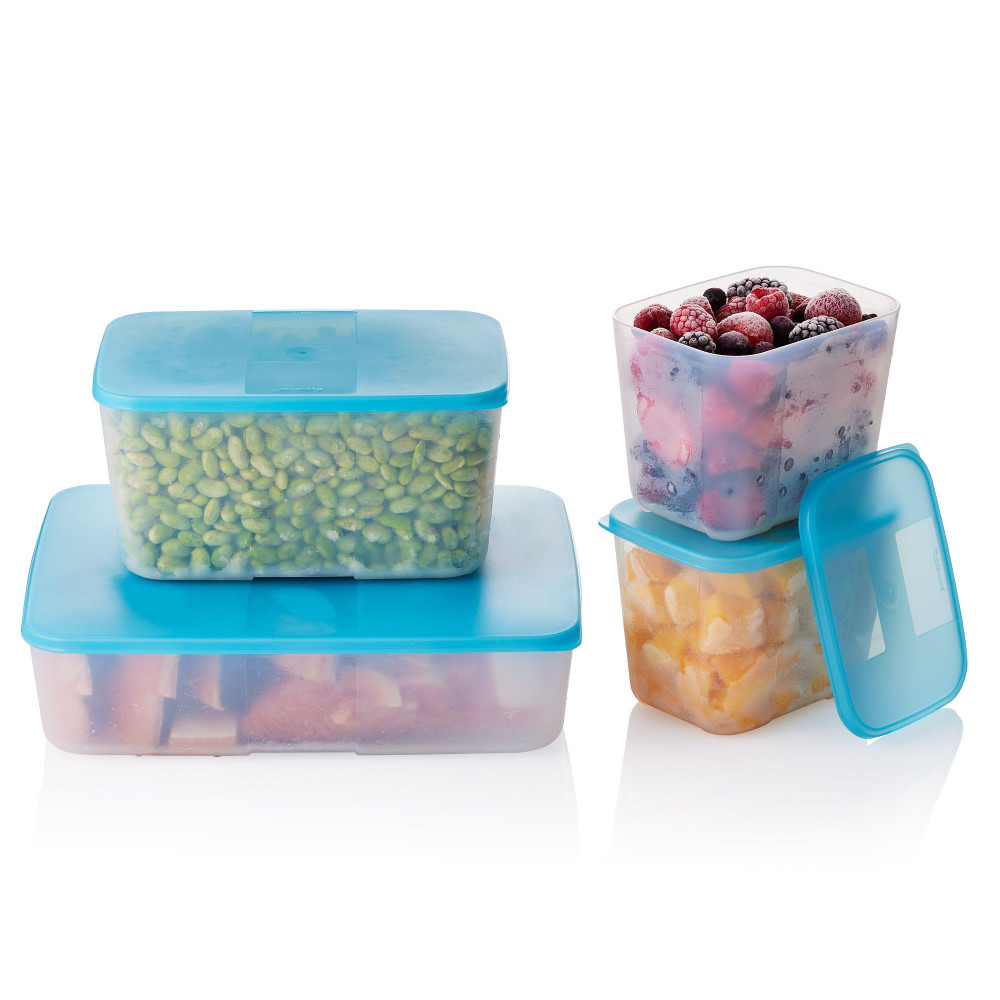 Tupperware Store & See Rectangular Fridge and Freezer Container 4 Piece ...