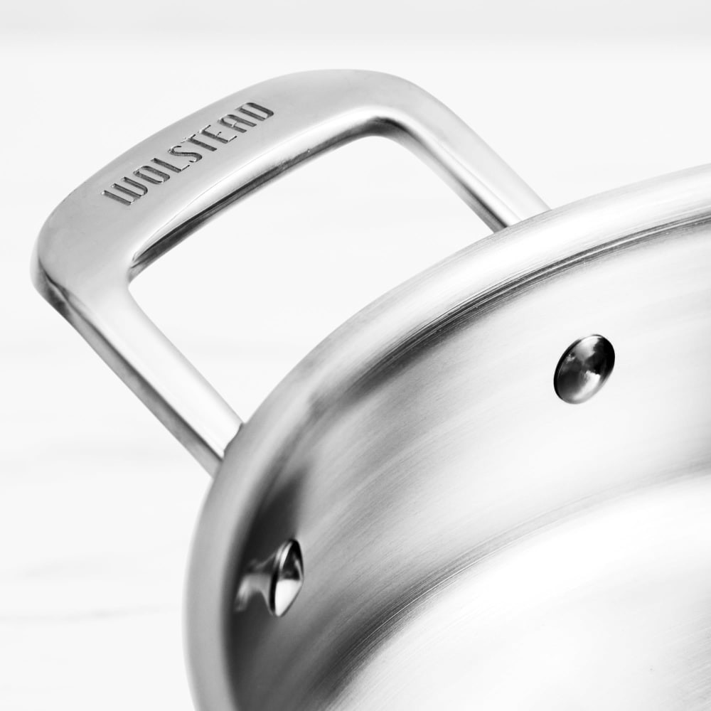 Wolstead Superior Steel Chef Pan with Lid 30cm | Kitchenware Australia