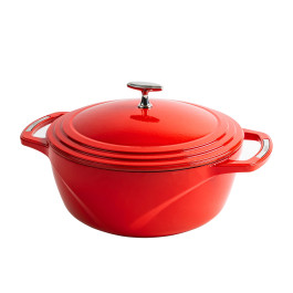 Lodge Enamel Cast Iron Cherry On Top Dutch Oven 37cm - 7L Red ...