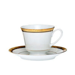 Noritake Regent Tea Cup and Saucer 250mL Gold | Kitchenware Australia