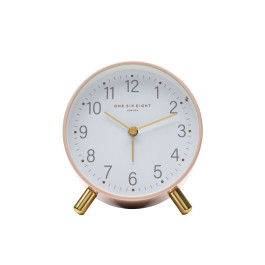 One Six Eight London Maisie Silent Alarm Clock Blush | Kitchenware ...