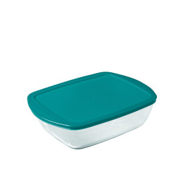Pyrex Cook & Store Rectangular Glass Storage 2.5L Green | Kitchenware ...